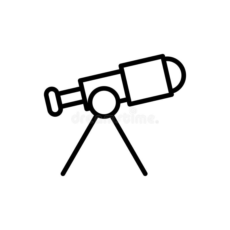 Telescope Icon Flat Vector Template Design Trendy Stock Vector ...