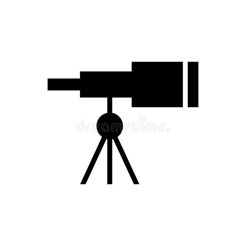 Telescope Icon Flat Vector Template Design Trendy Stock Vector ...