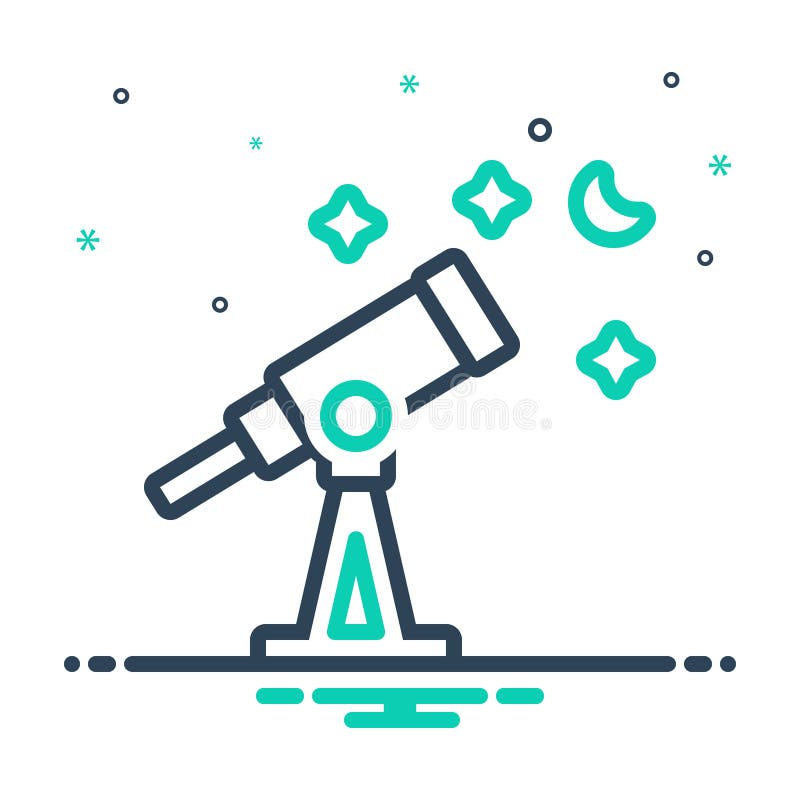 Mix Icon for Telescope, Astronomy and Discover Stock Vector ...