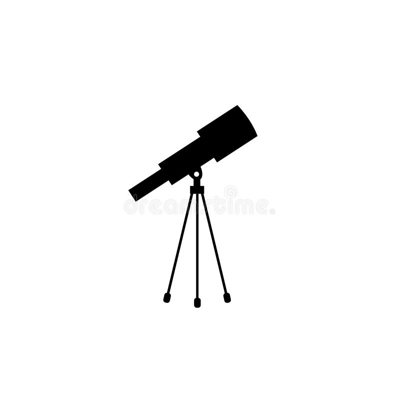 Telescope Solid Icon. Scope Vector Illustration Isolated on White Stock ...