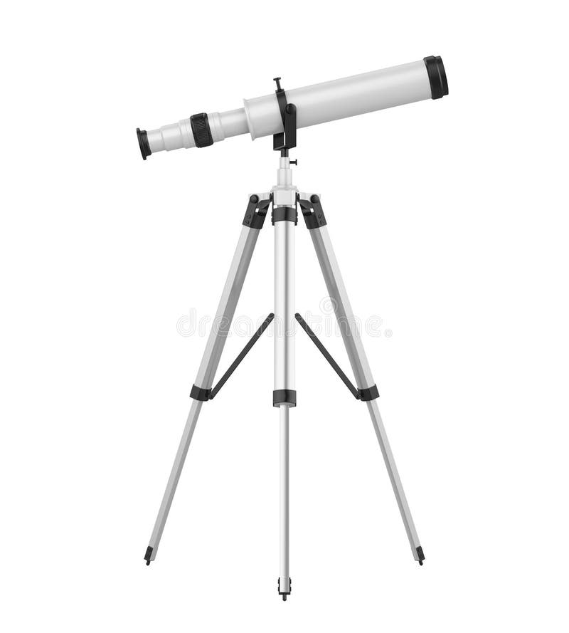 Telescope Isolated on White Background Stock Illustration ...