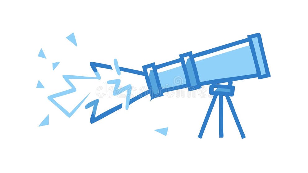 Telescope Lightning Abstract Scientific Power, Vector Design Generative ...