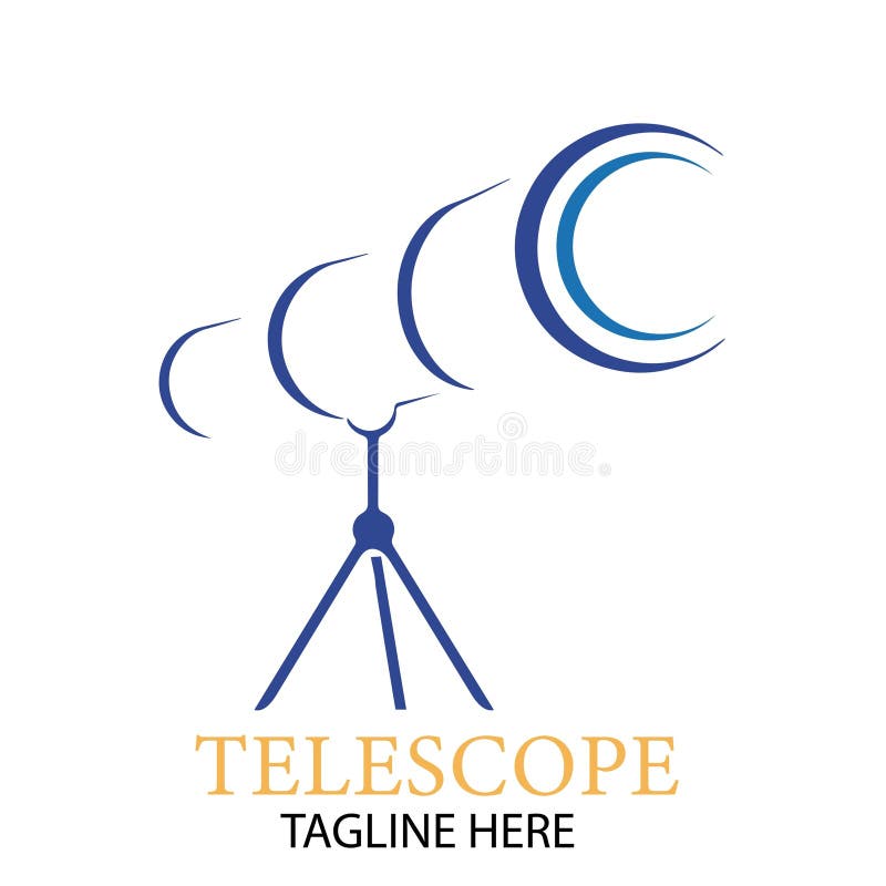 Telescope logo stock illustration. Illustration of graphic - 366302355