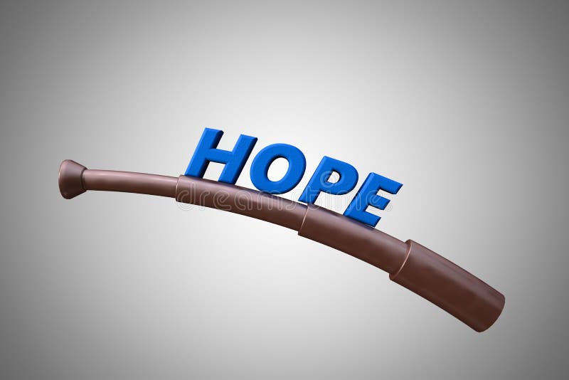 Telescope Lose His Hope Demonstrating Lost Hope Concept. 3D ...