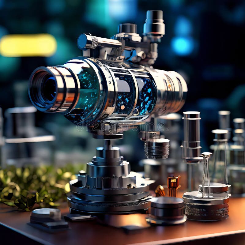 A Telescope and a Microscope Morphed into a Scientific Tool Tht Stock ...