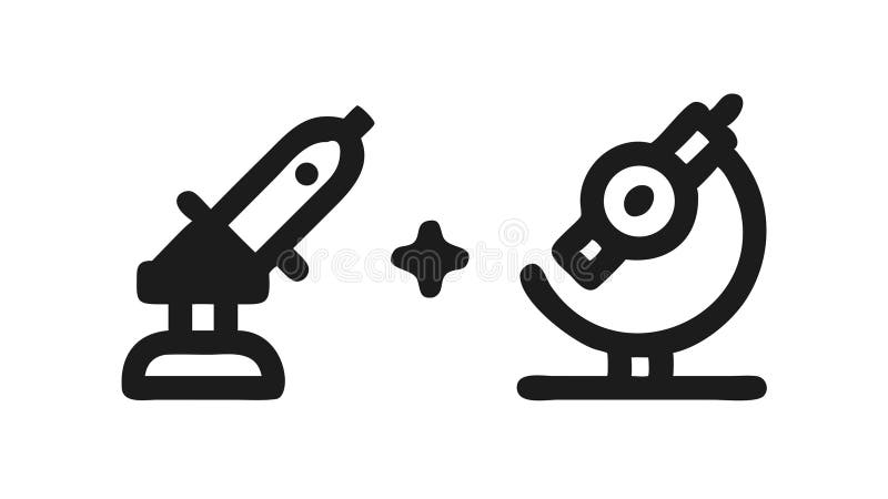 Telescope and Microscope, Scientific Observation and Discovery, Vector Design Generative AI ...