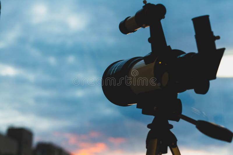 Telescope and Night Sky. Stargazing Stock Photo - Image of astronomic ...