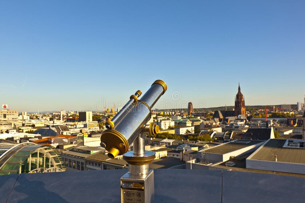 Telescope on Platform with View Stock Image - Image of outdoor ...