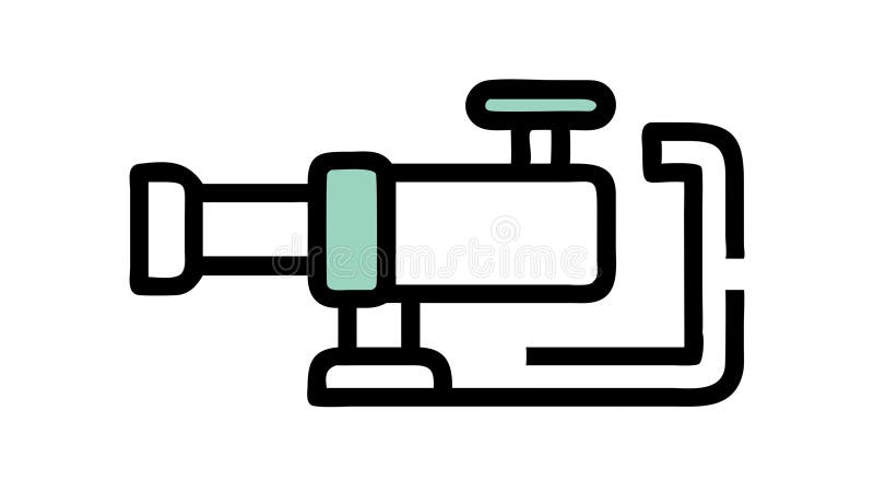 Telescope or Scope Outline Icon for Magnification, Vector Design ...
