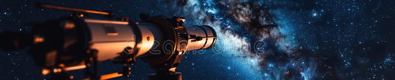A Telescope Setup with an Astrophotography Camera Stock Illustration ...