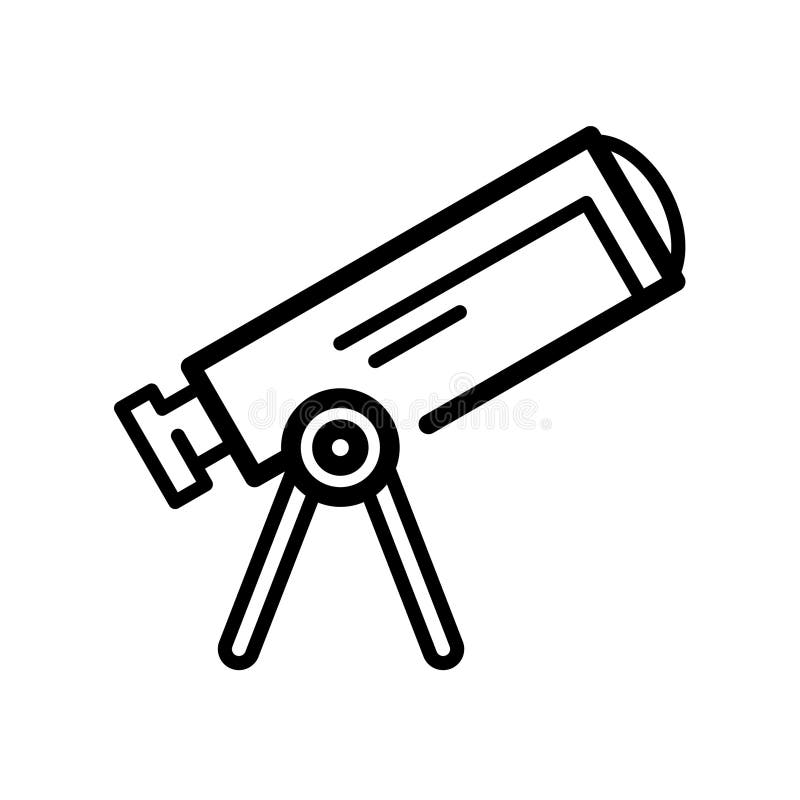 Telescope - Simple Vector Icon Stock Illustration - Illustration of ...