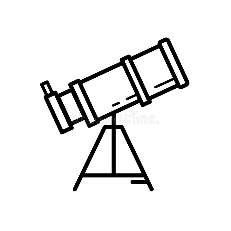 Telescope - Simple Vector Icon Stock Illustration - Illustration of ...