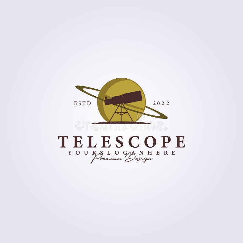 Telescope Space Planet Astronomy Logo Vector Illustration Design Stock ...