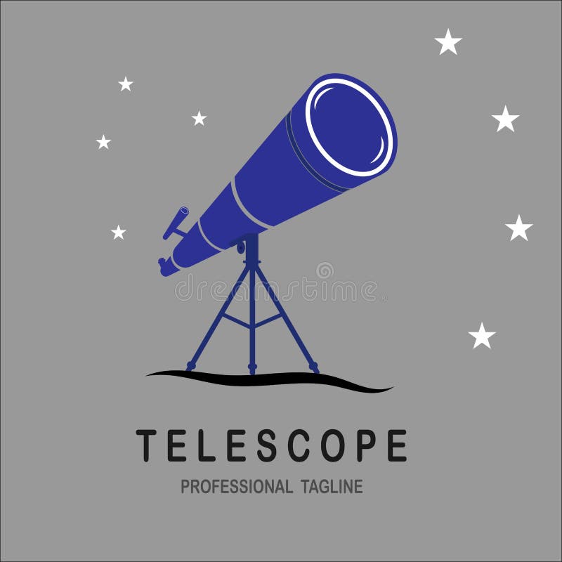 Telescope and Star Logo Vector Stock Vector - Illustration of ...