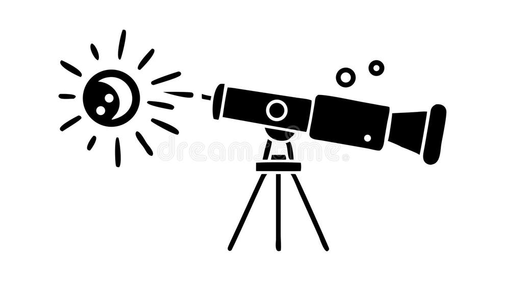 Telescope Sun Observation Solar Study, Vector Design Generative AI ...