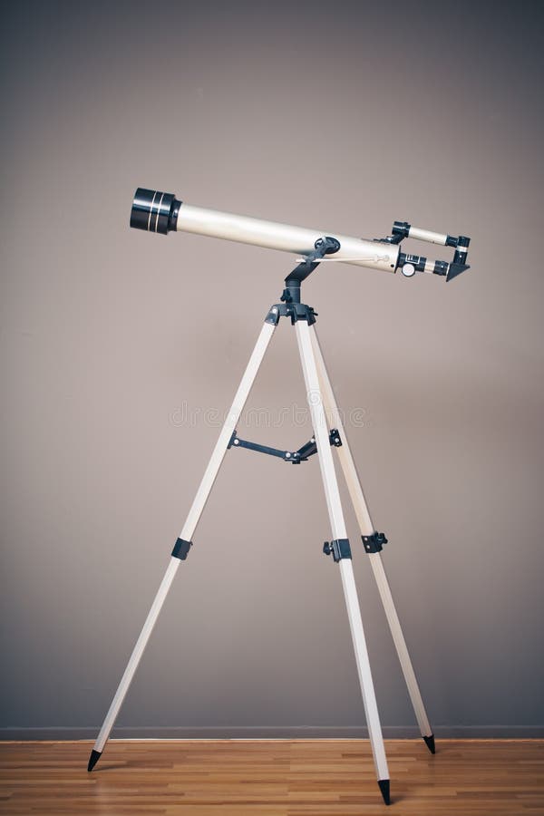 Telescope on tripod stock photo. Image of vertical, object - 55582380