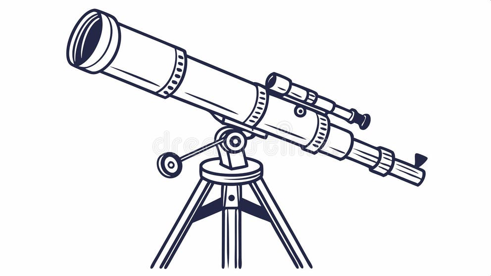 Telescope on Tripod, Astronomy Equipment and Celestial Observation Tool ...