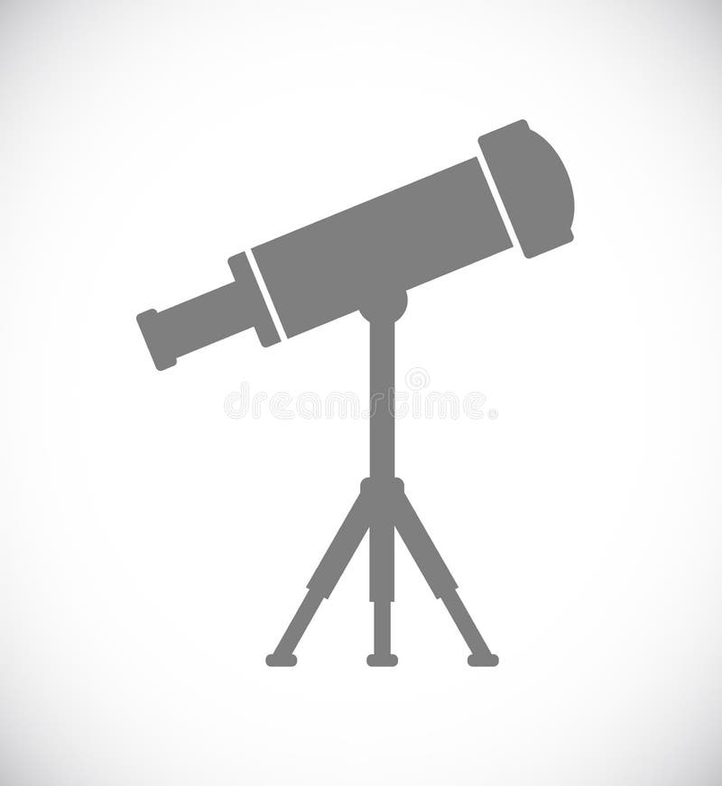 Telescope with Tripod Isolated Vector Illustration Symbol Stock Vector ...