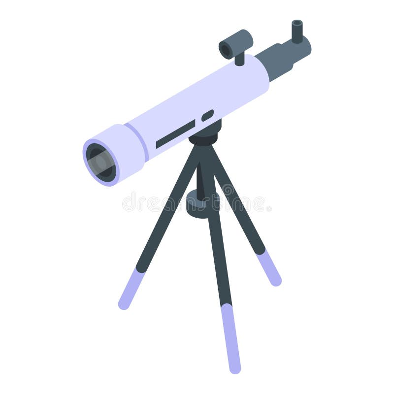 Telescope with Tripod Isolated Vector Illustration Symbol Stock Vector ...