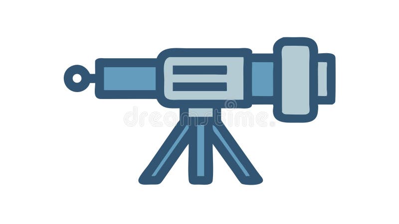 Telescope on Tripod Icon Vector Astronomy Observation Space Exploration ...