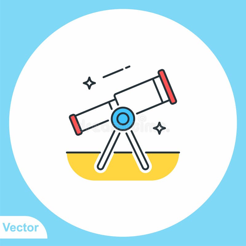 Telescope Vector Icon Sign Symbol Stock Vector - Illustration of ...