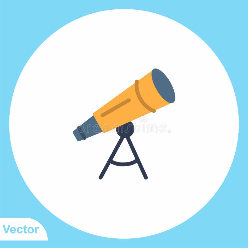 Telescope Vector Icon Sign Symbol Stock Vector - Illustration of ...