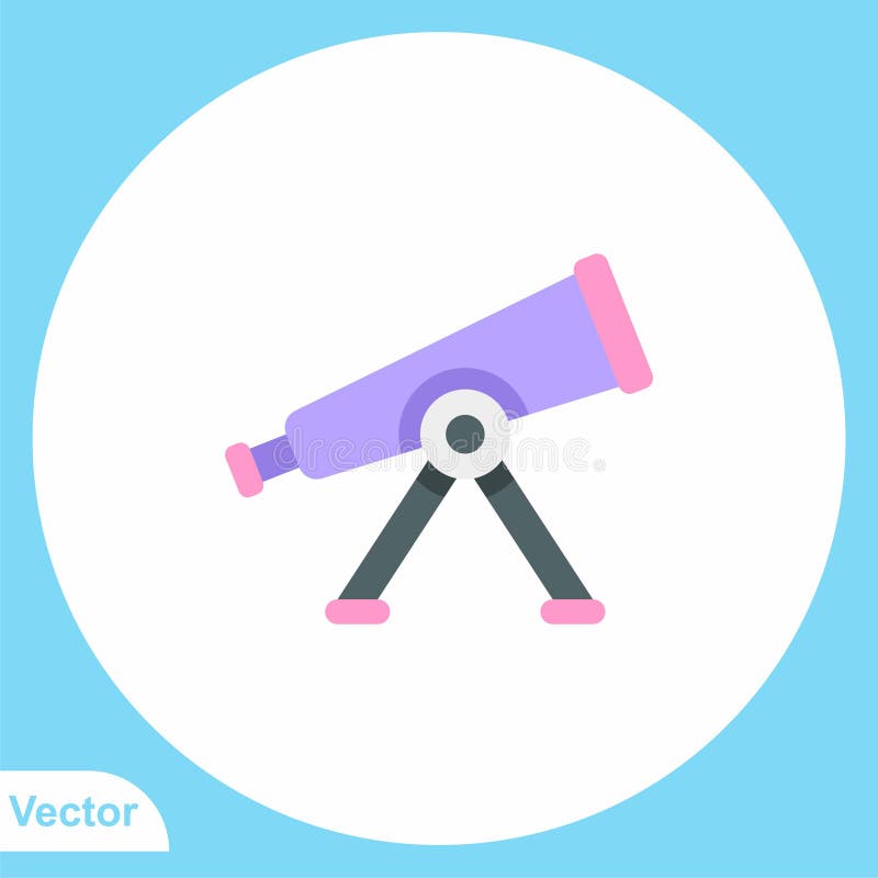 Telescope Vector Icon Sign Symbol Stock Illustration - Illustration of ...