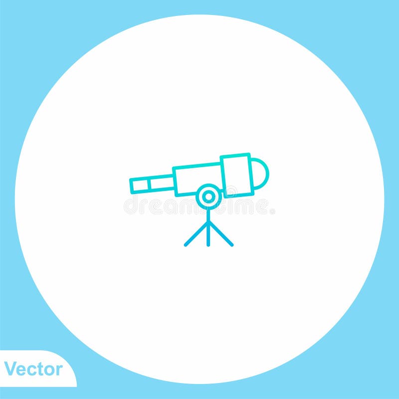 Telescope Vector Icon Sign Symbol Stock Illustration - Illustration of ...