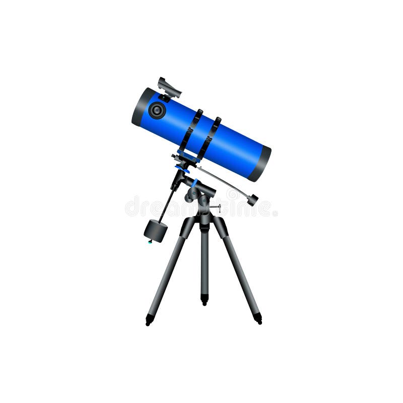 Telescope Vector Illustration Isolated on White Background. Stock ...