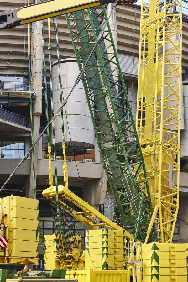 Telescopic Crane on a Working Site. Construction Industry Stock Image ...