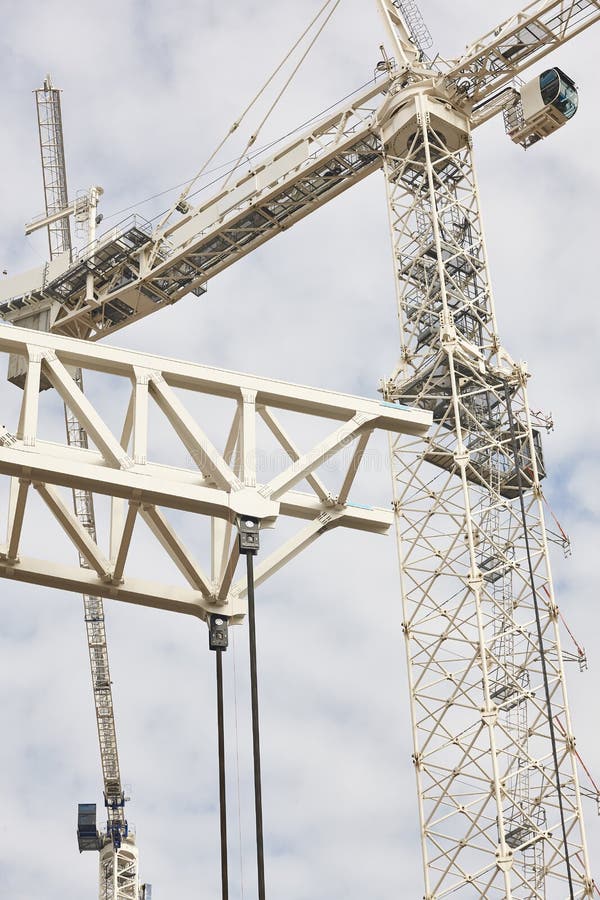 Telescopic Cranes. Building Under Construction. Construction Industry ...