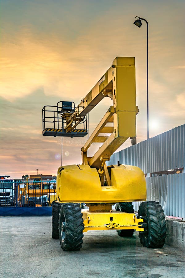 Telescopic Elevator for Rent Stock Photo - Image of picker, activity ...