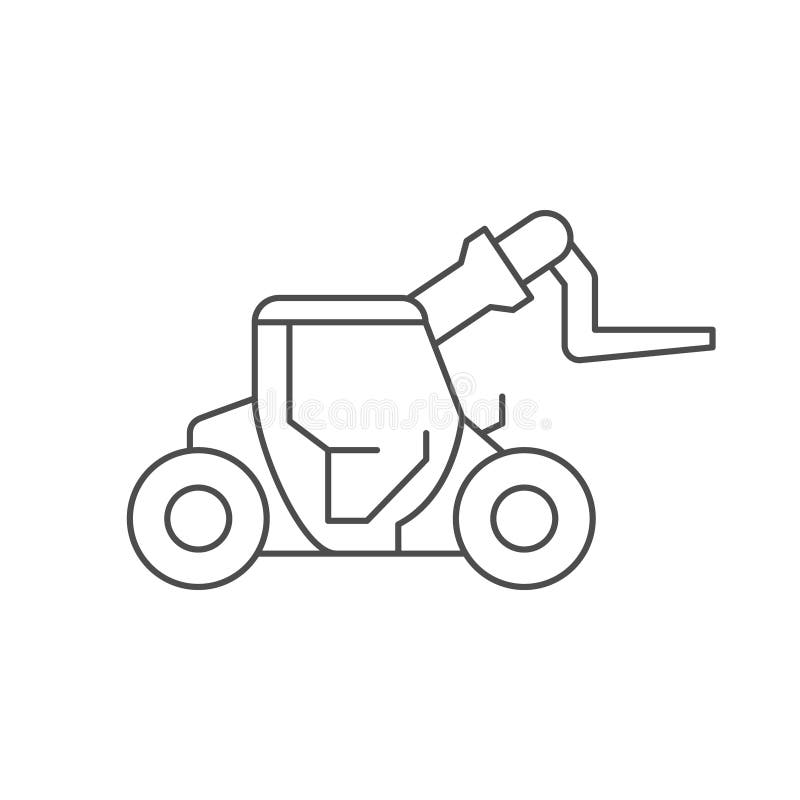 Telehandler Forklift Stock Illustrations – 257 Telehandler Forklift ...