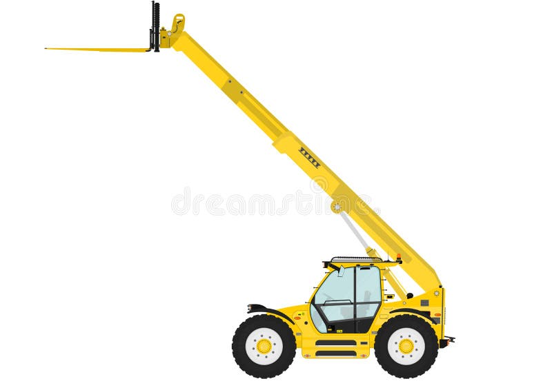 Telescopic handler. stock vector. Illustration of transport - 164358965
