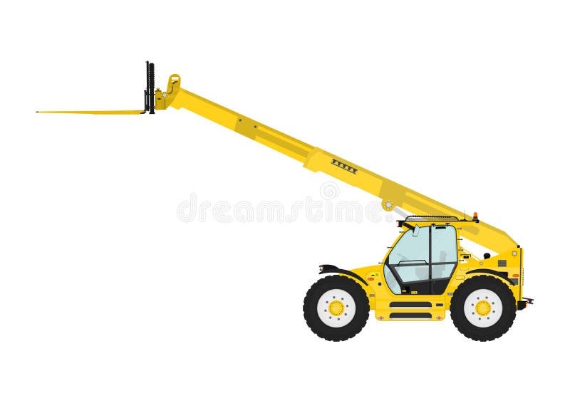 Telescopic handler. stock vector. Illustration of transport - 164358965