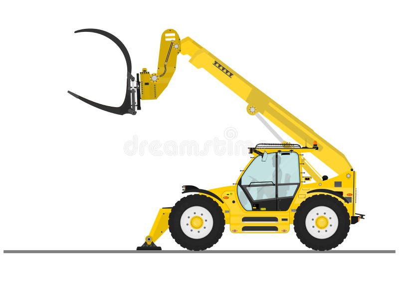 Telescopic handler stock vector. Illustration of forklift - 75904604