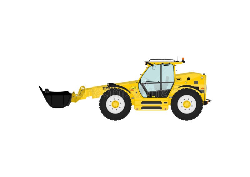 Telescopic handler. stock vector. Illustration of forklift - 164358528