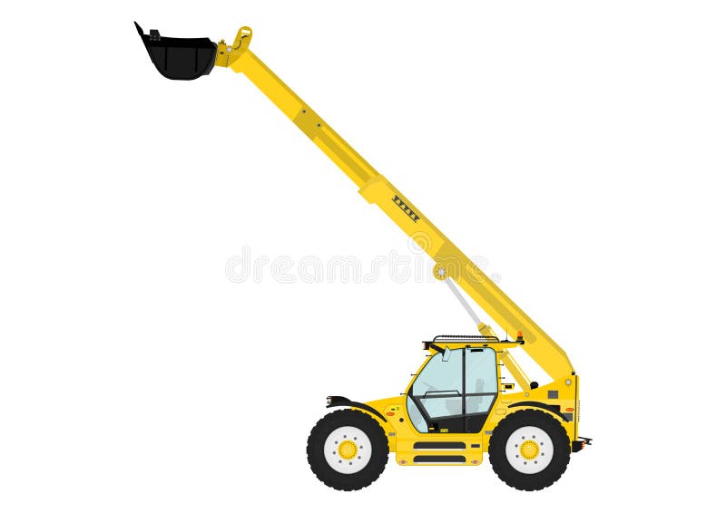 Telescopic handler. stock vector. Illustration of loader - 164358766
