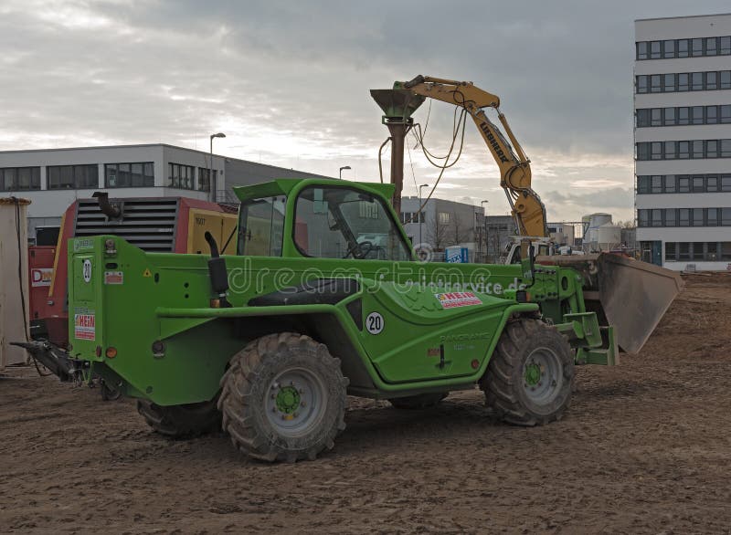 Telescopic Loader on a Construction Site Editorial Photo - Image of ...