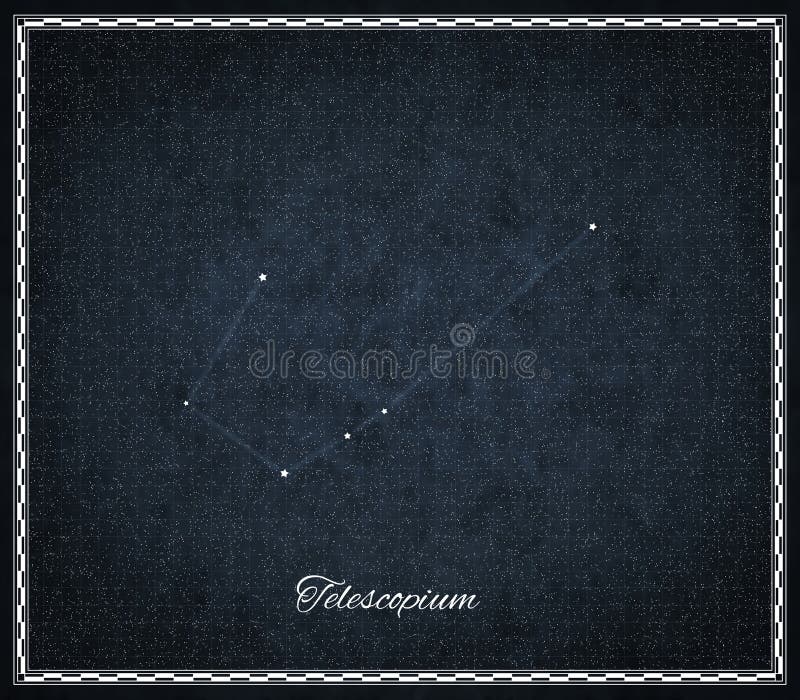 Telescopium Star Constellation, Night Sky, Cluster of Stars, Deep Space ...