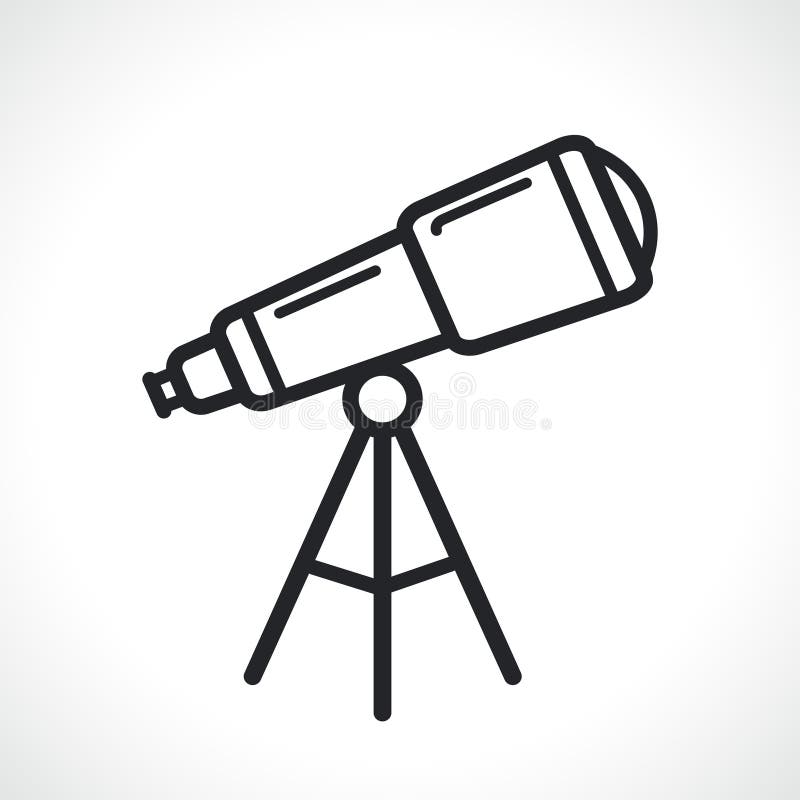 Teleskop- oder Skop-Symbol vektor abbildung. Illustration von zeile ...