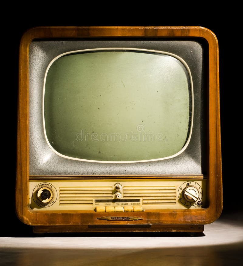 Televisión vieja imagen de archivo. Imagen de estilo, conjunto - 5198485