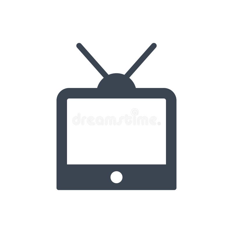 Het TV-pictogram Televisie En Telly, Het Uitzenden, Uitzendingssymbool ...