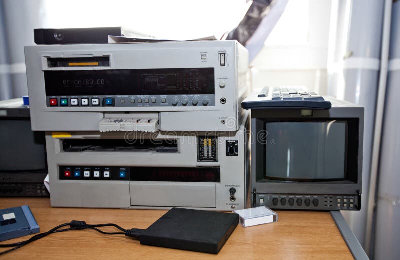 Television and Audio Equipment in Studio Stock Image - Image of control ...