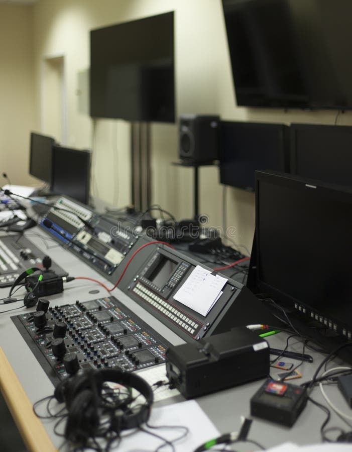 Television Broadcast Gallery. Editorial Stock Image - Image of button ...