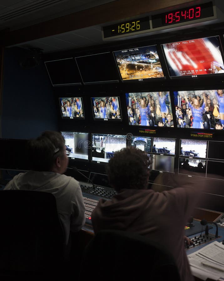 Television Broadcast Gallery. Editorial Stock Image - Image of button ...