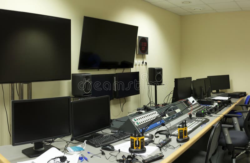 Television Broadcast Gallery. Editorial Photo - Image of screen ...