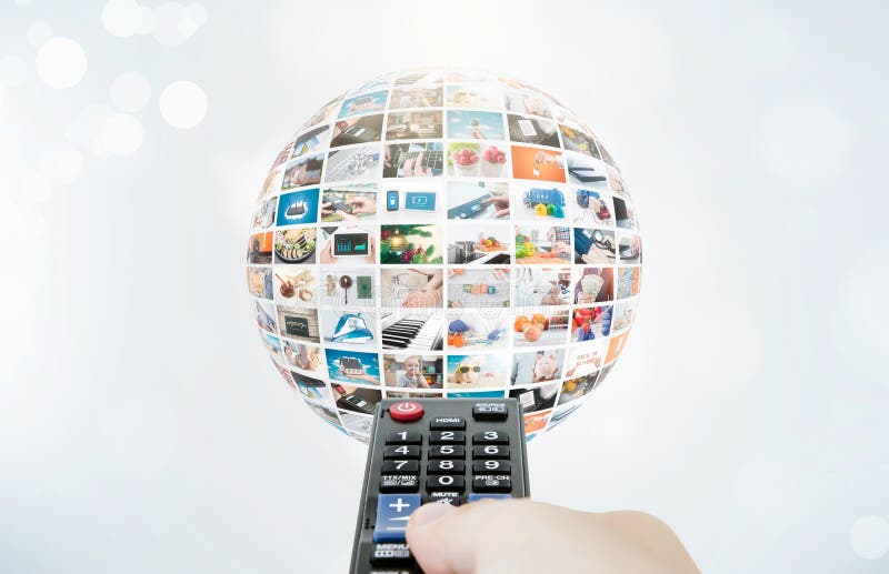 Television Broadcast Multimedia Sphere Abstract Composition Stock Photo ...