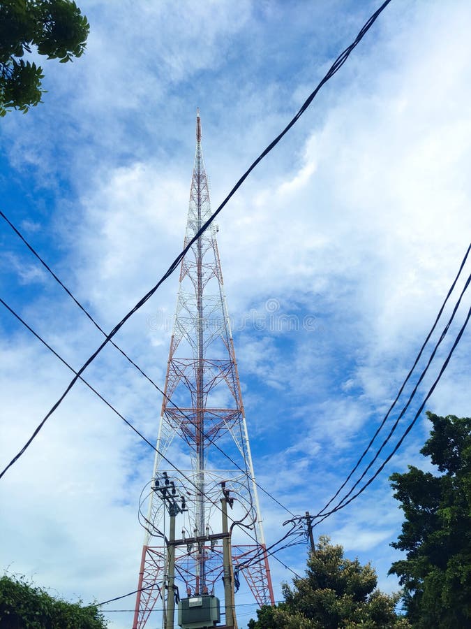 Television Broadcast Tower in West Jakarta Stock Photo - Image of ...