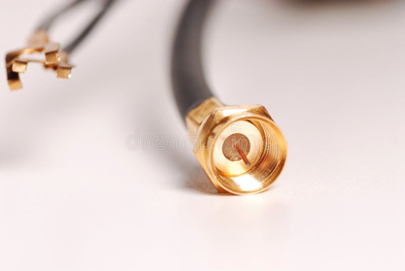 Television Cable Isolated on White Stock Photo - Image of equipment ...